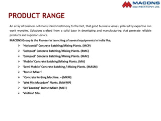 Macons Company Presentation | PDF