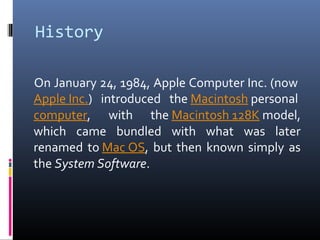 Mac Operating System | PPT
