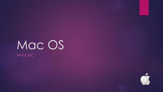 Mac OS(Operating System) | PPTX