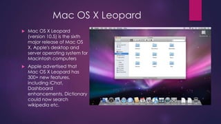 Mac OS(Operating System) | PPTX