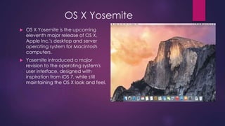 Mac OS(Operating System) | PPTX