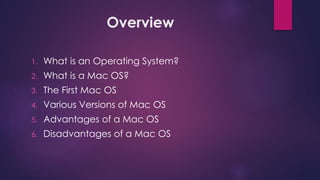 Mac OS(Operating System) | PPTX