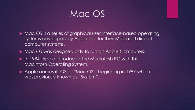 Mac OS(Operating System)