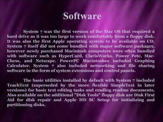 MAC OS System Software 7 | PPT | Operating Systems | Computer Software ...