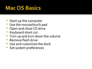 Mac Os Basics | PPT