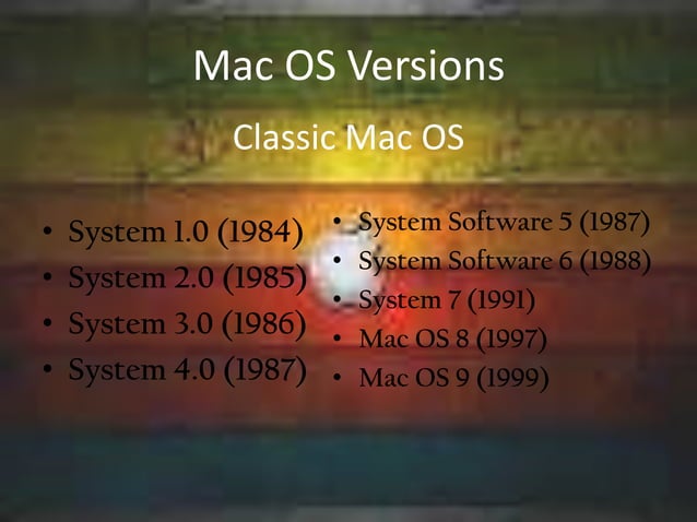 Mac os evolution | PPT
