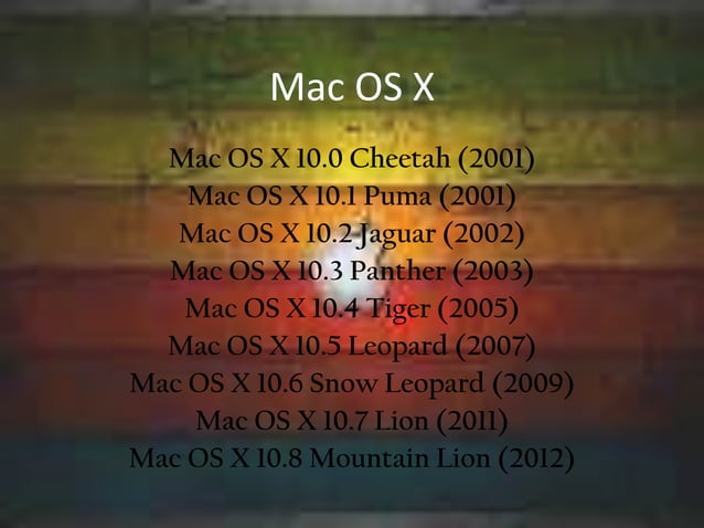 Mac os evolution | PPT