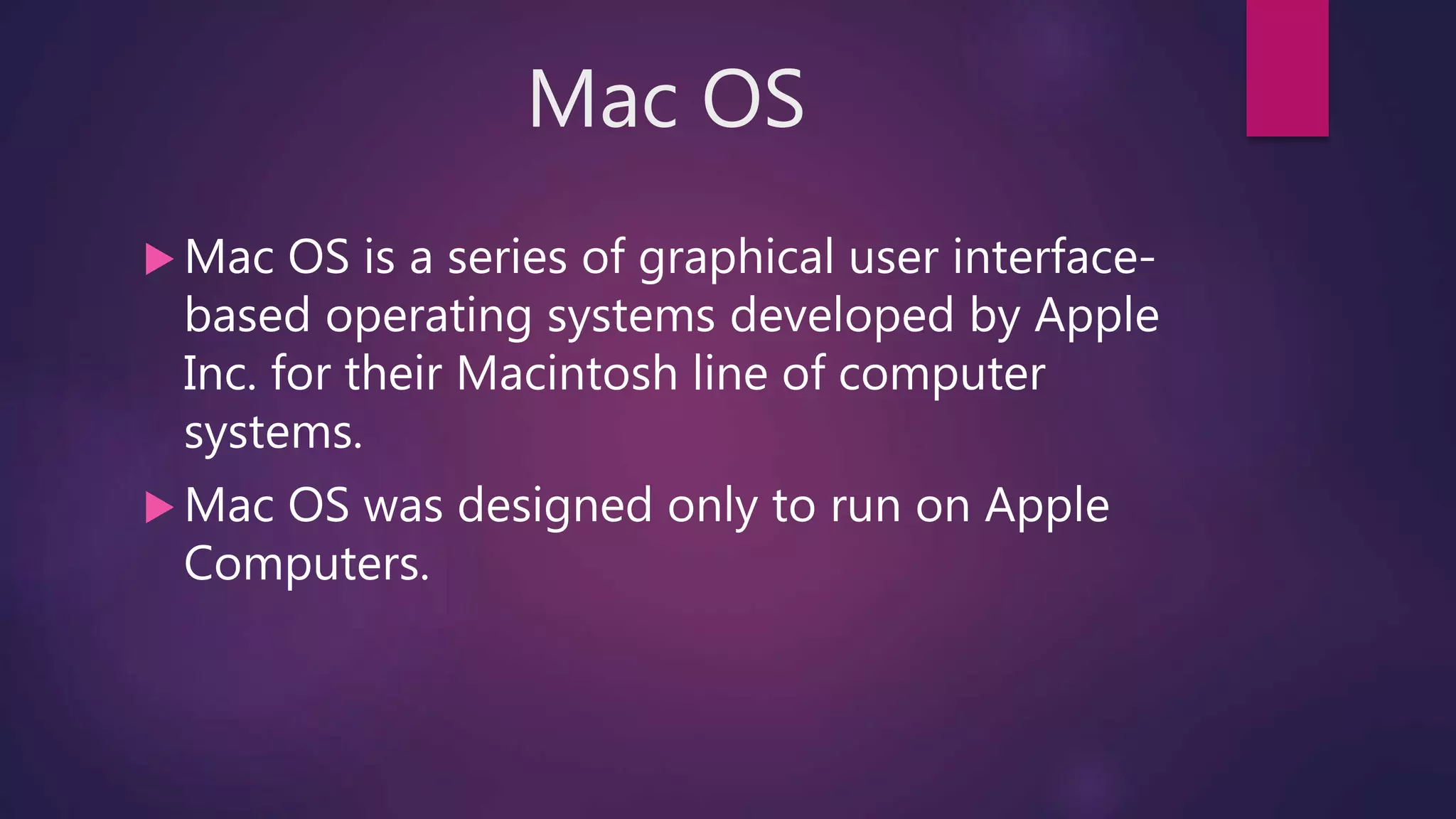 MacOS Presentation | PPTX