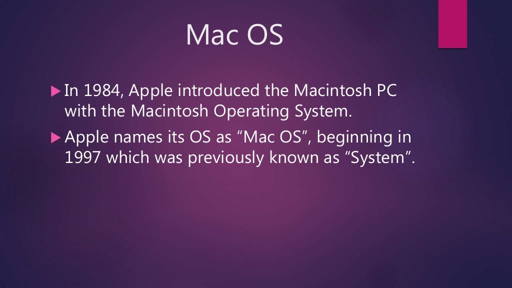 MacOS Presentation