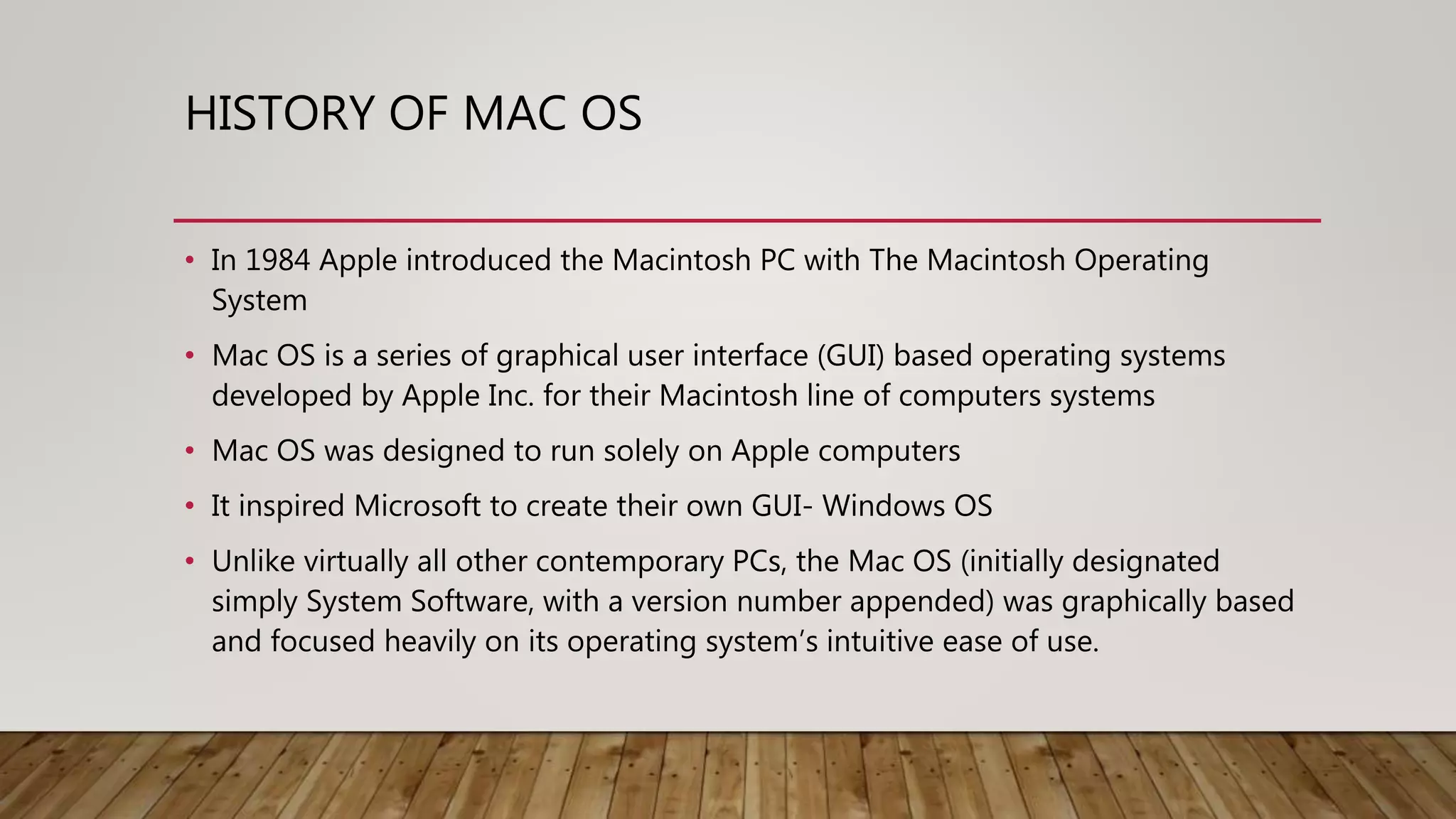 Mac OS Presentation | PPTX