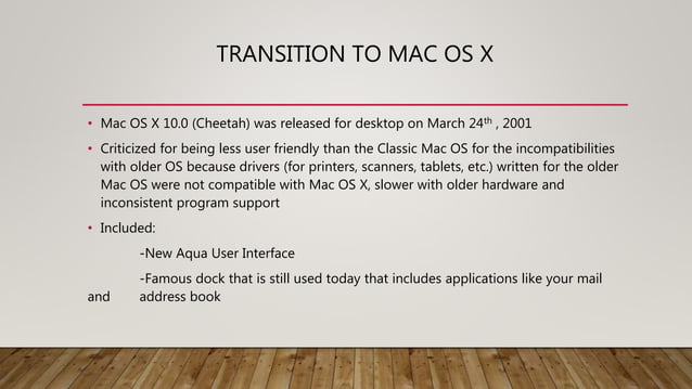 Mac OS Presentation | PPTX | Operating Systems | Computer Software and Applications