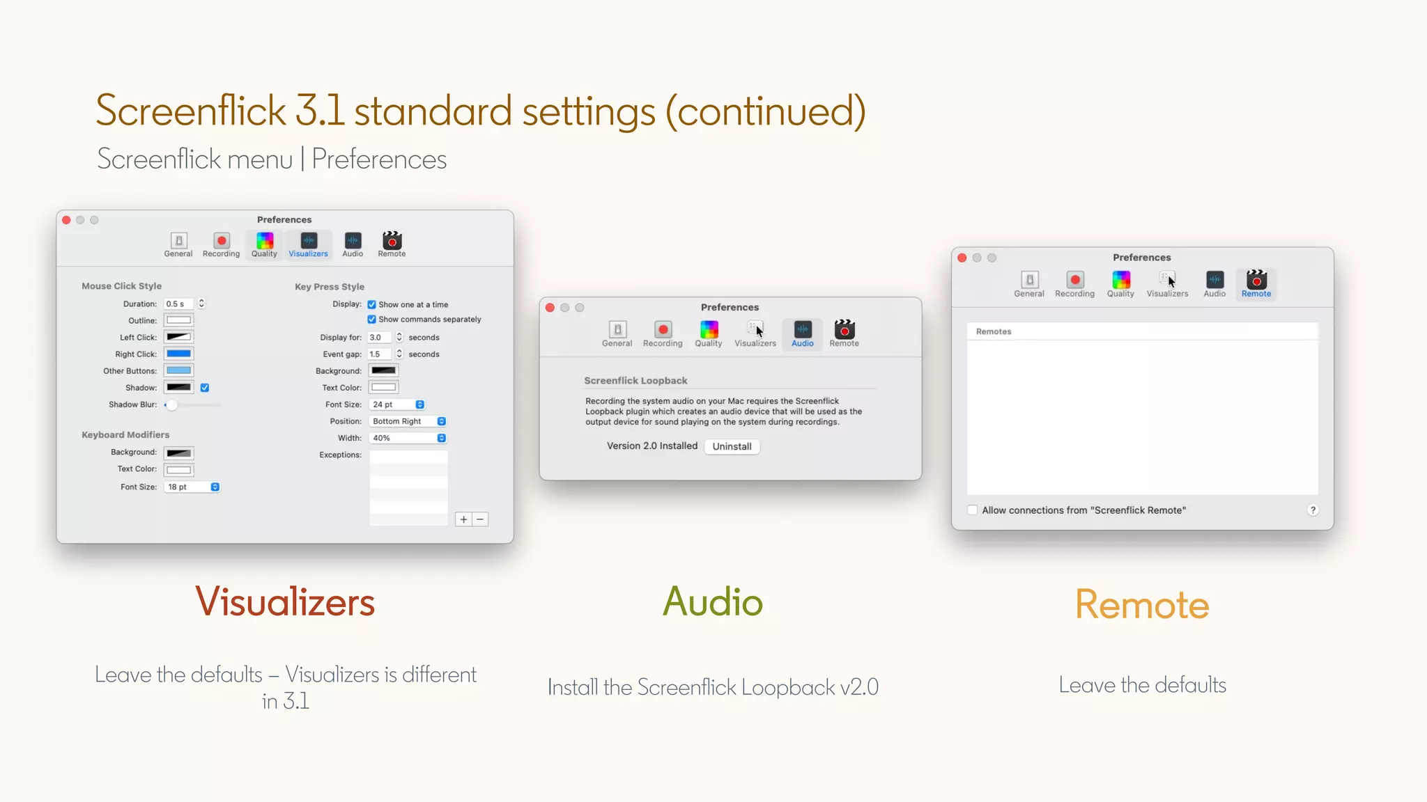 Screenflick/macOS Setup Guide | PDF