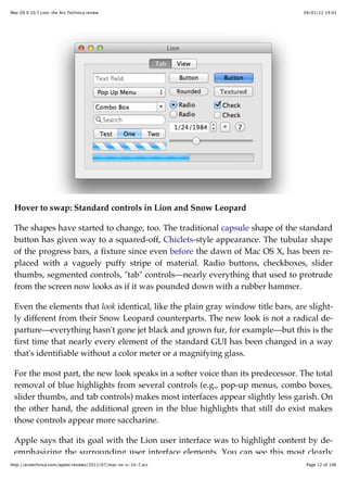Mac OS X Lion - John Siracusa's Ars Technica Review | PDF
