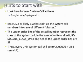 Mac osx 64_rop_chains | PPT