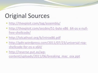 Mac osx 64_rop_chains | PPT