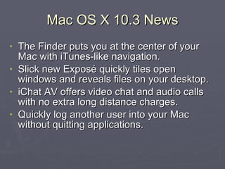 Mac OS X Applications | PPT