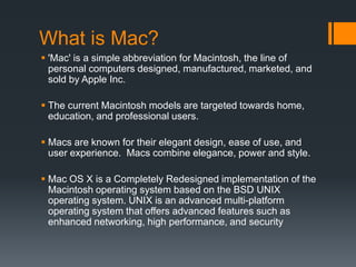Mac osx basics | PPT