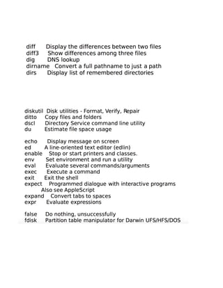 Mac OSx command line (terminal) | PDF