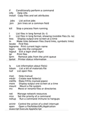 Mac OSx command line (terminal) | PDF