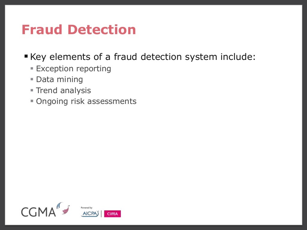 Fraud Detection Key elements