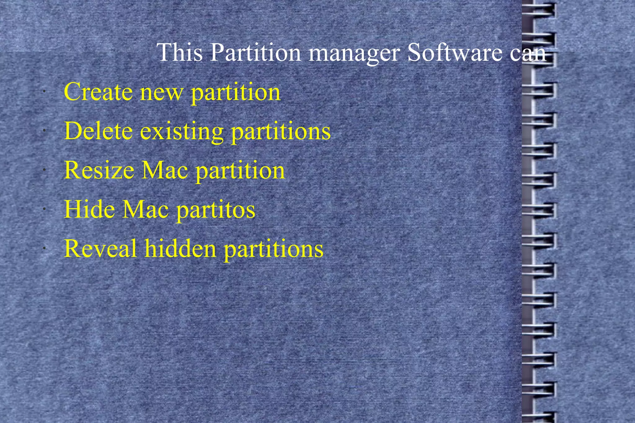 Resize Mac Partition | PPT