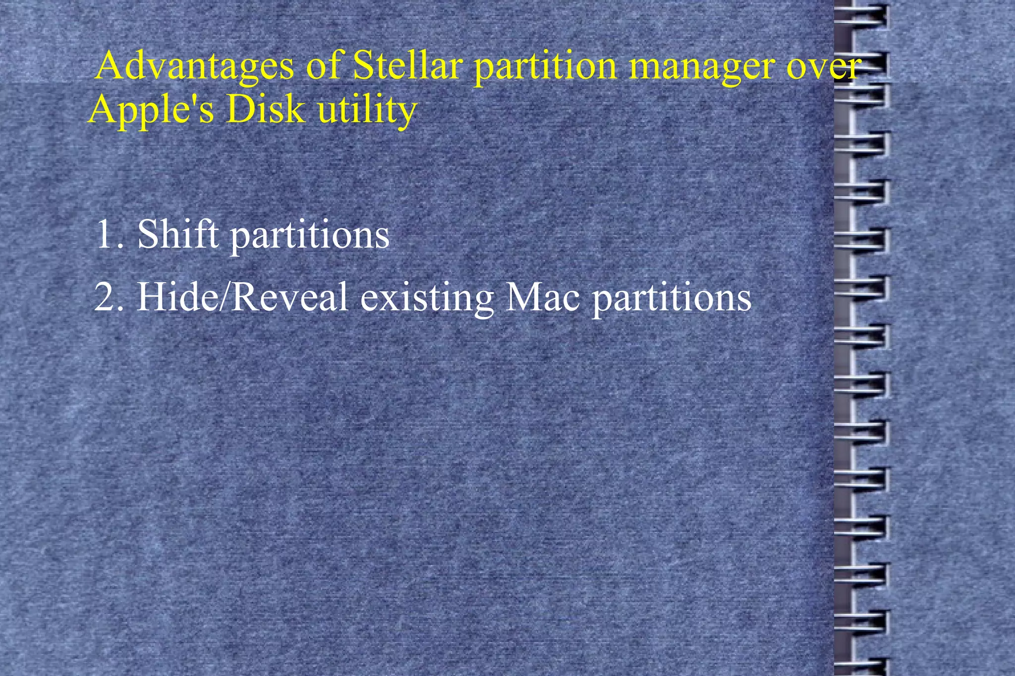 Stellar Mac partition manager | PPT