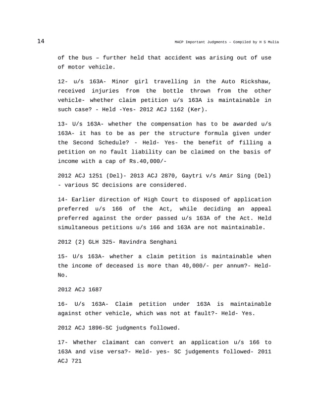 Motor Accident Claim Petition Compensation Judgments | PDF | Motor ...