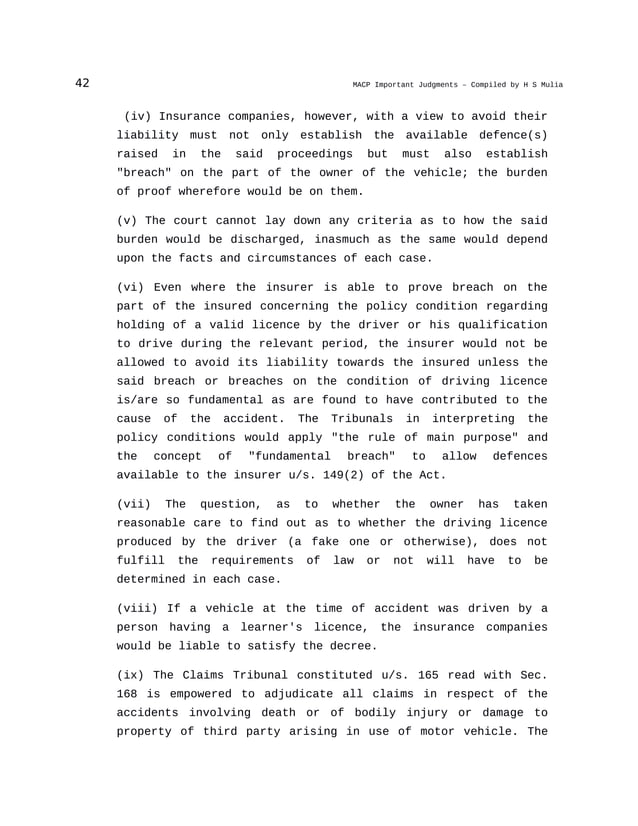 Motor Accident Claim Petition Compensation Judgments | PDF | Motor ...