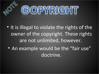 Copyright Information Presentation | PPT
