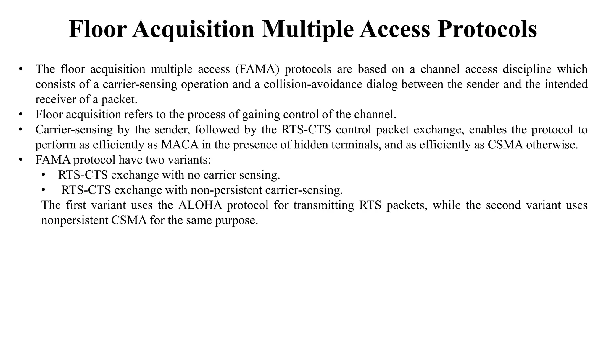 Mac protocols for ad hoc wireless networks | PPTX