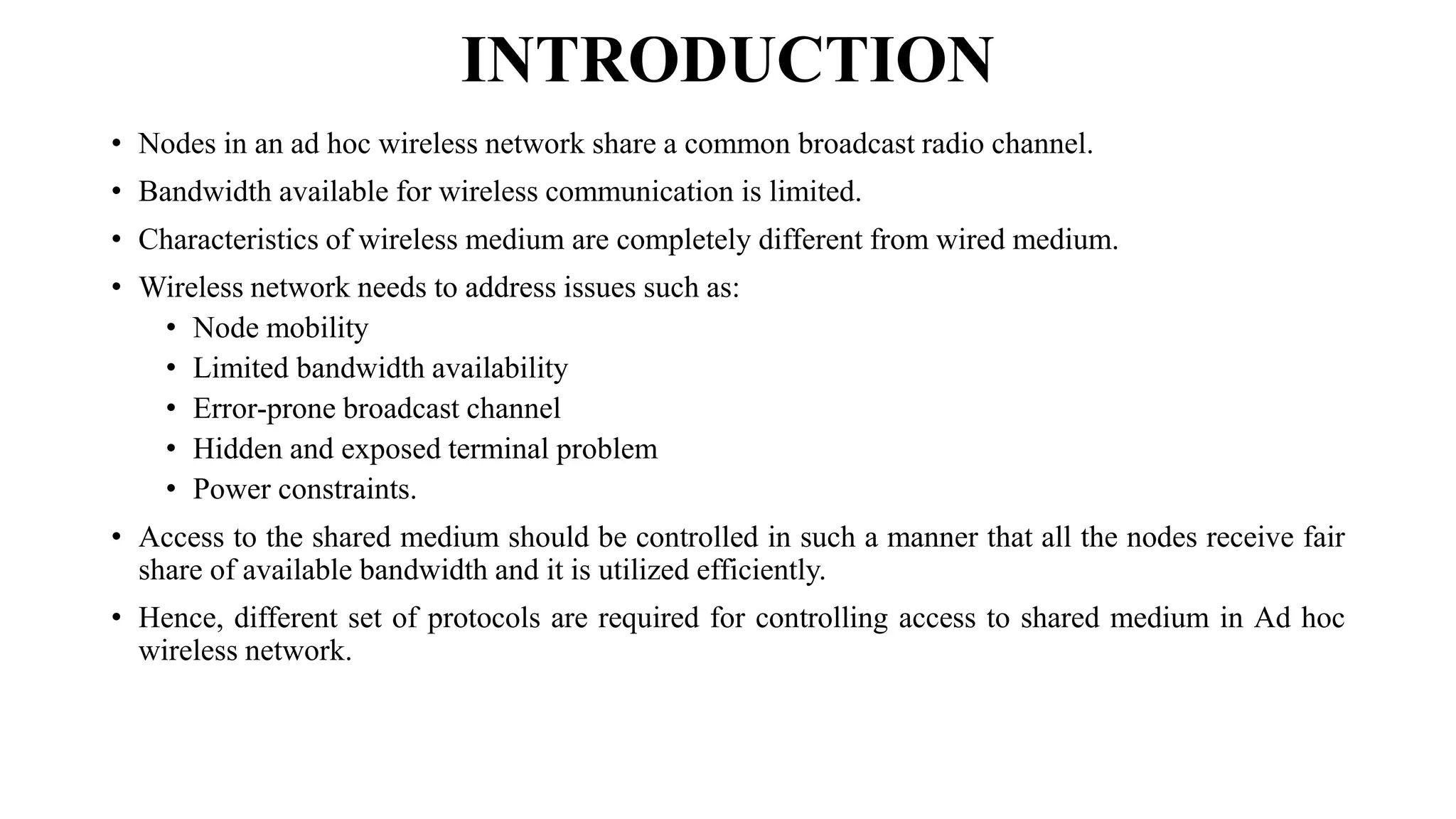 Mac Protocols For Ad Hoc Wireless Networks Pptx