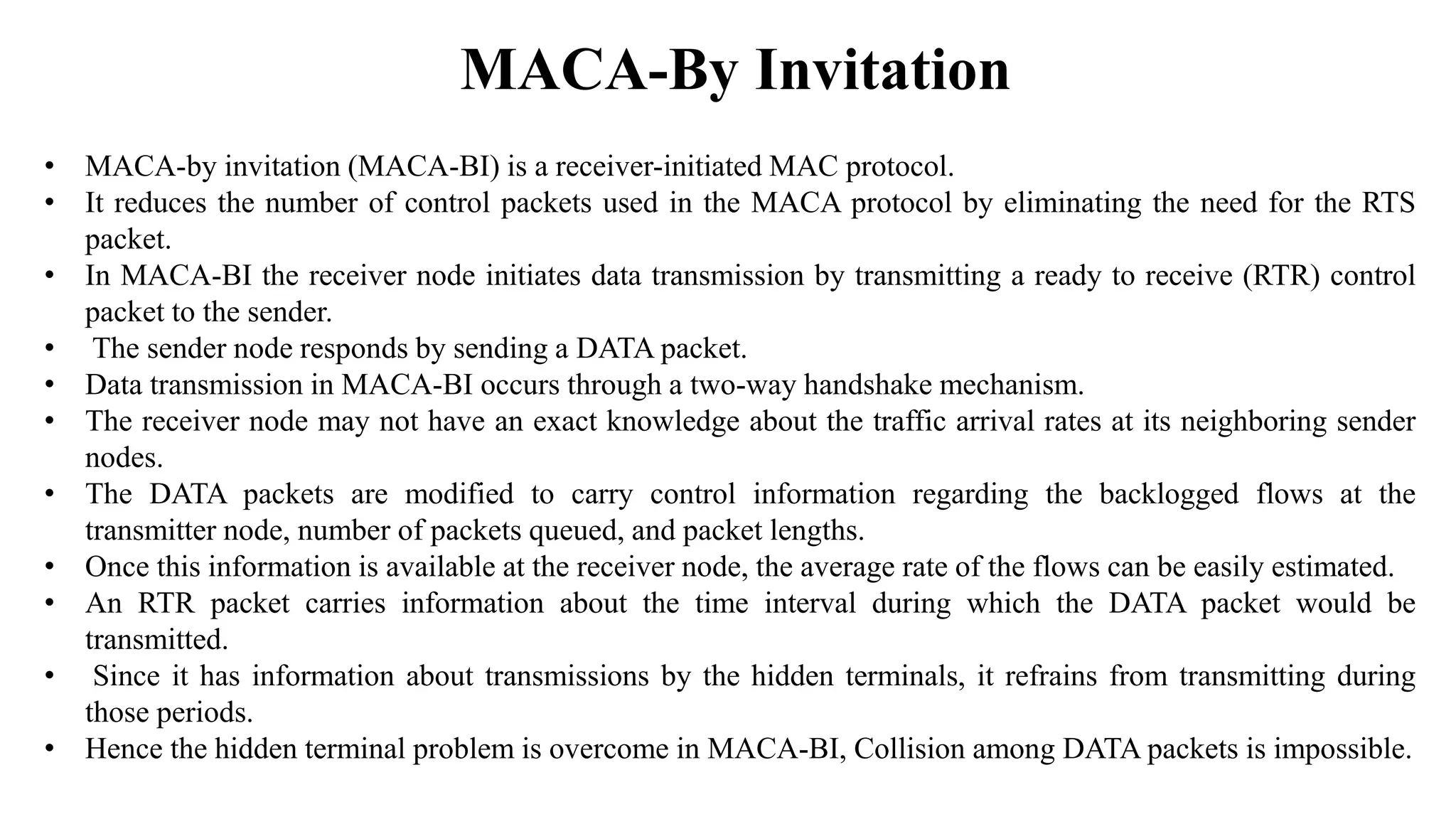 Mac protocols for ad hoc wireless networks | PPTX