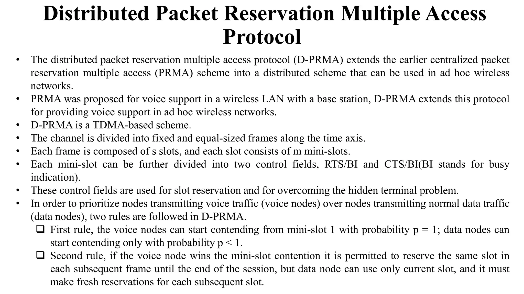 Mac protocols for ad hoc wireless networks | PPTX