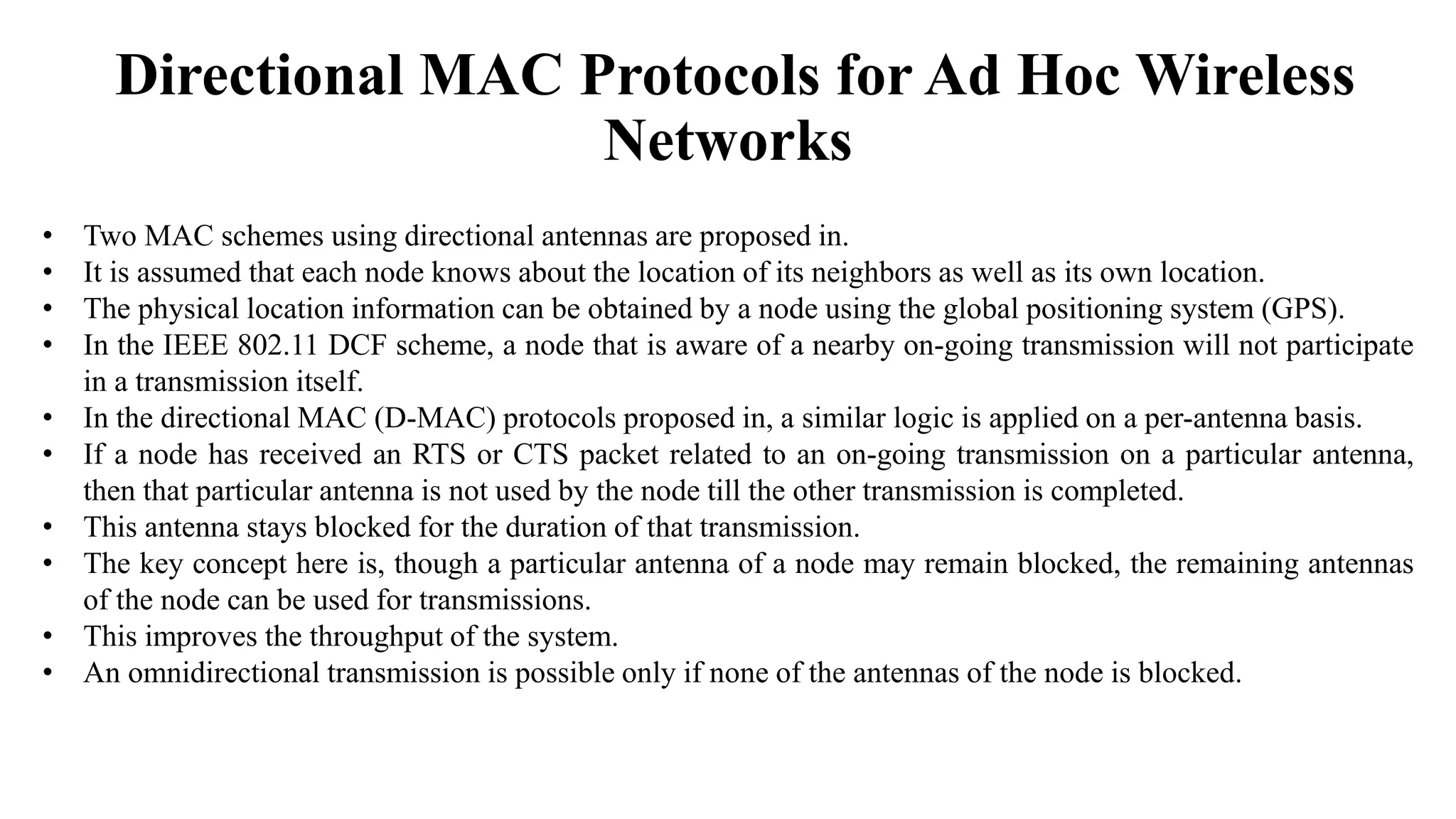 Mac protocols for ad hoc wireless networks | PPTX