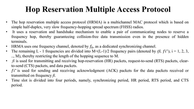 Mac protocols for ad hoc wireless networks | PPTX