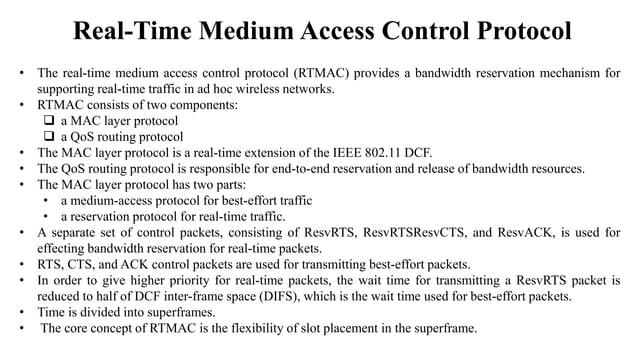 Mac protocols for ad hoc wireless networks | PPTX