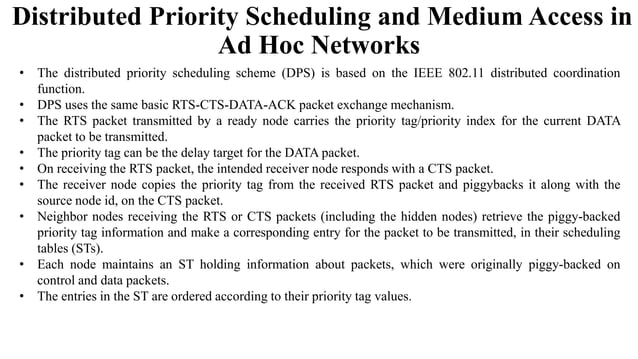Mac Protocols For Ad Hoc Wireless Networks Pptx