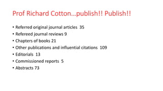 Professor Richard Cotton - Finlay Macrae | PPTX