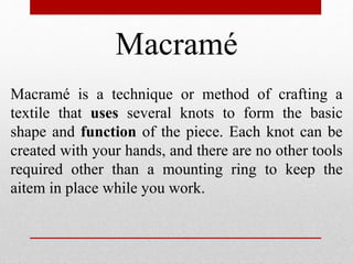 Macrame | PPTX