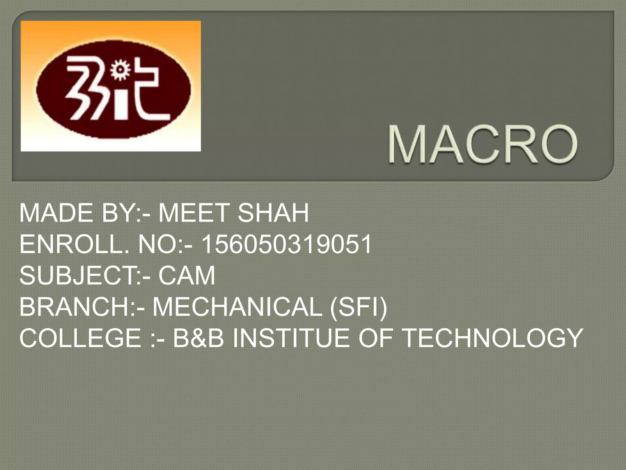 Macro | PPT