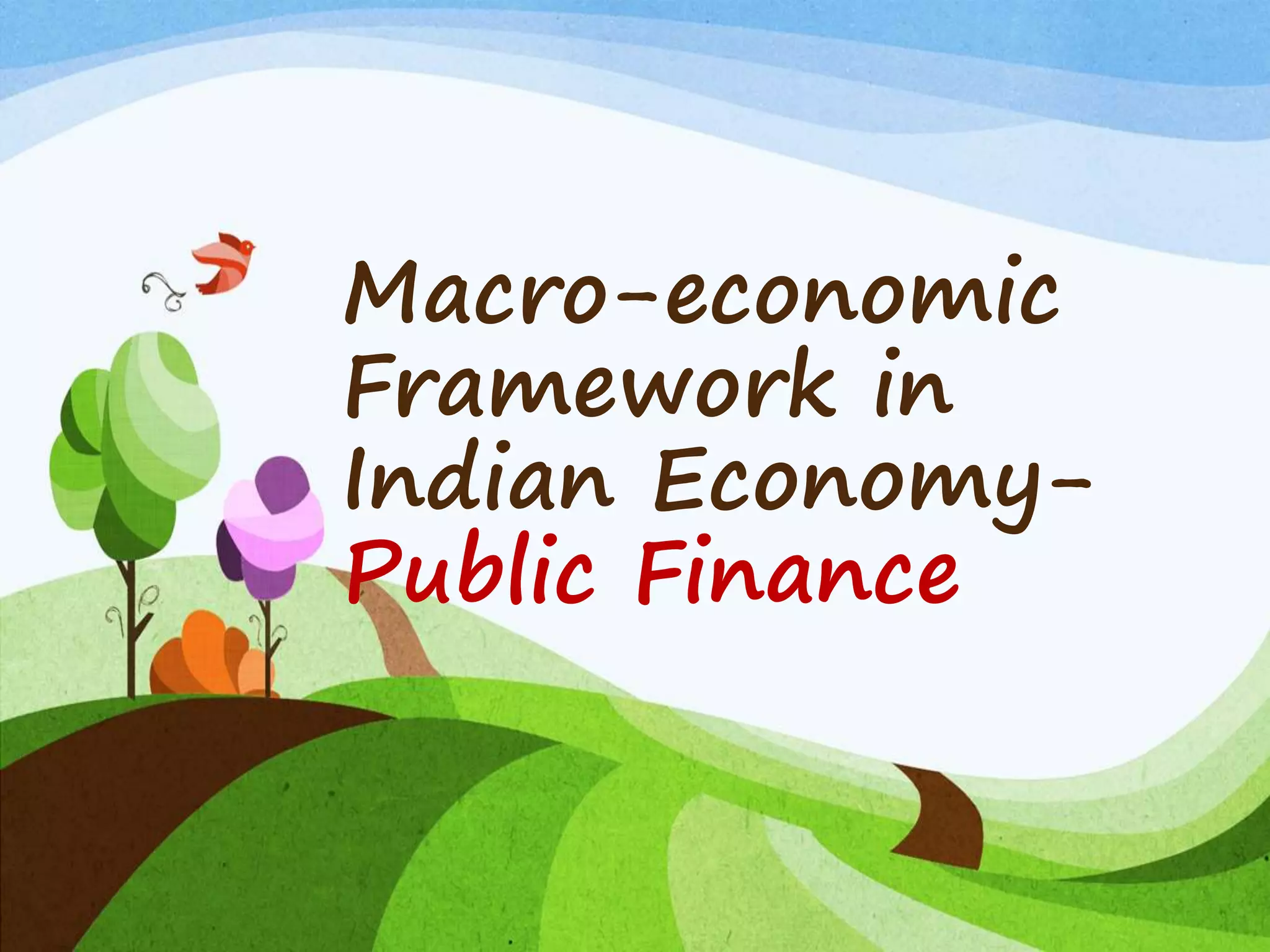 Macro-economic Framework in Indian Economy–Public Finance | PPTX