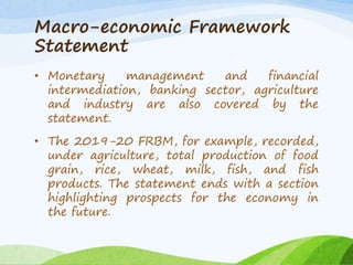 Macro-economic Framework in Indian Economy–Public Finance | PPTX