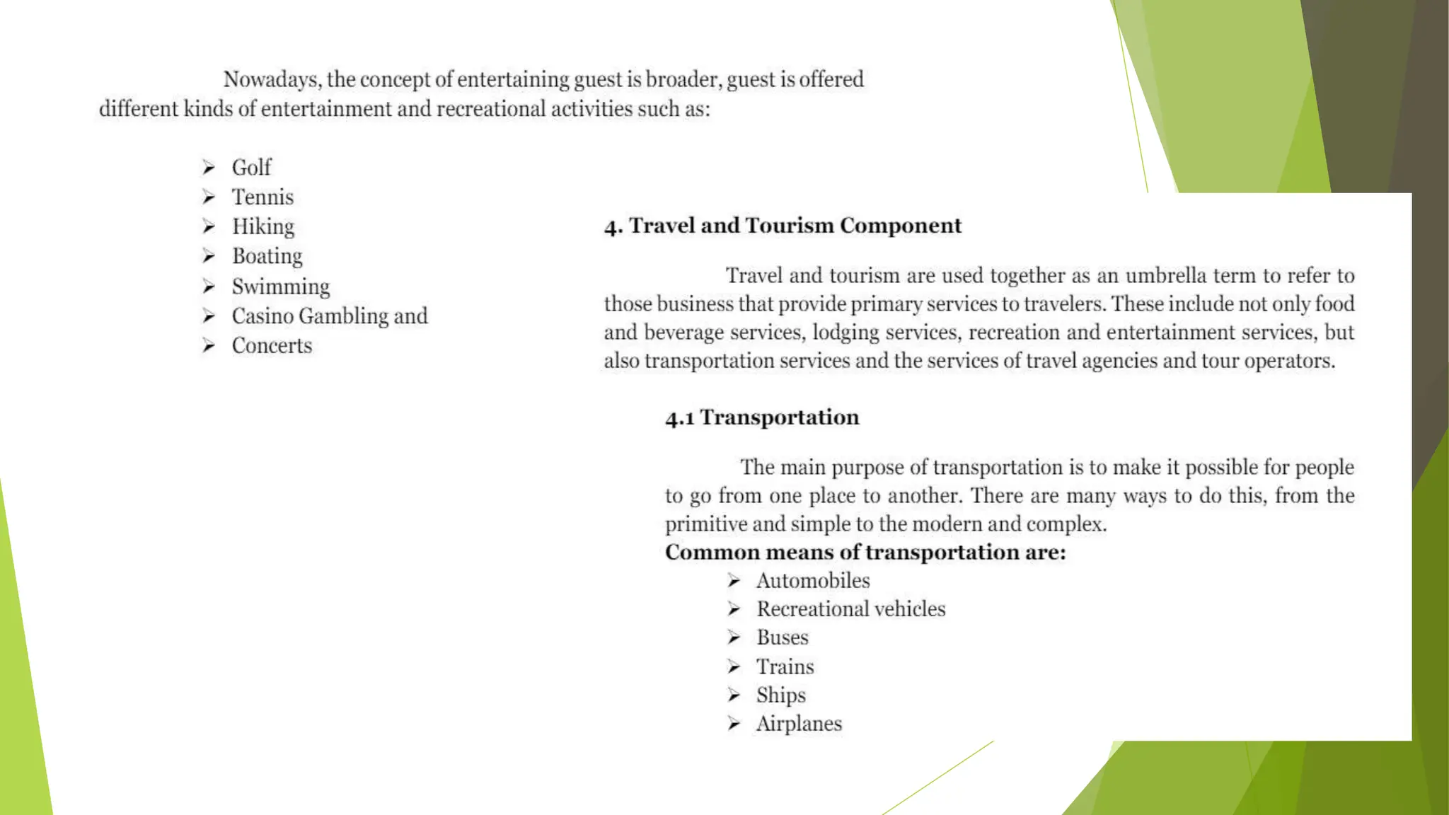 the relationship of hospitality and tourism | PPTX