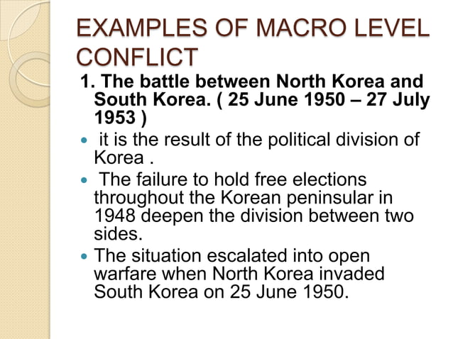 Macro level conflict | PPT