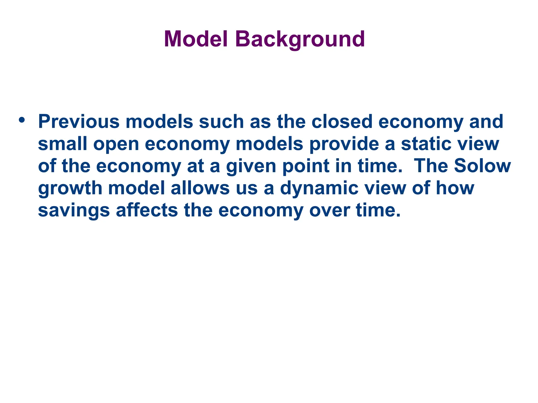 Solow Growth Model of Economic Growth accross Economics | PPT