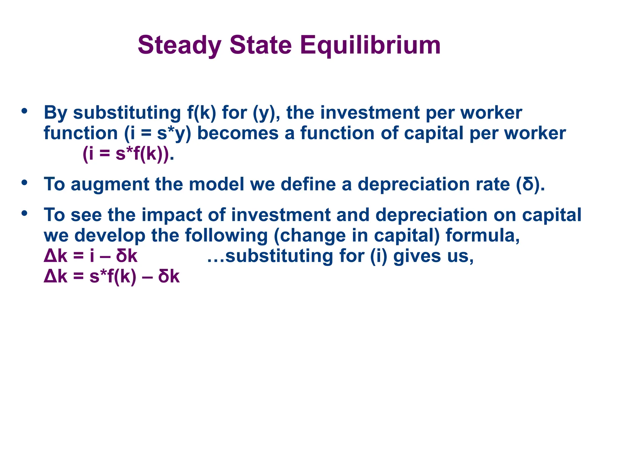 Solow Growth Model of Economic Growth accross Economics | PPT