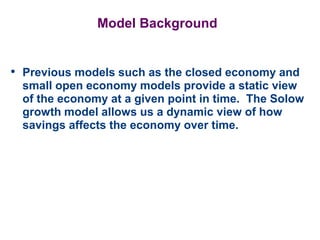 Solow Growth Model of Economic Growth accross Economics | PPT