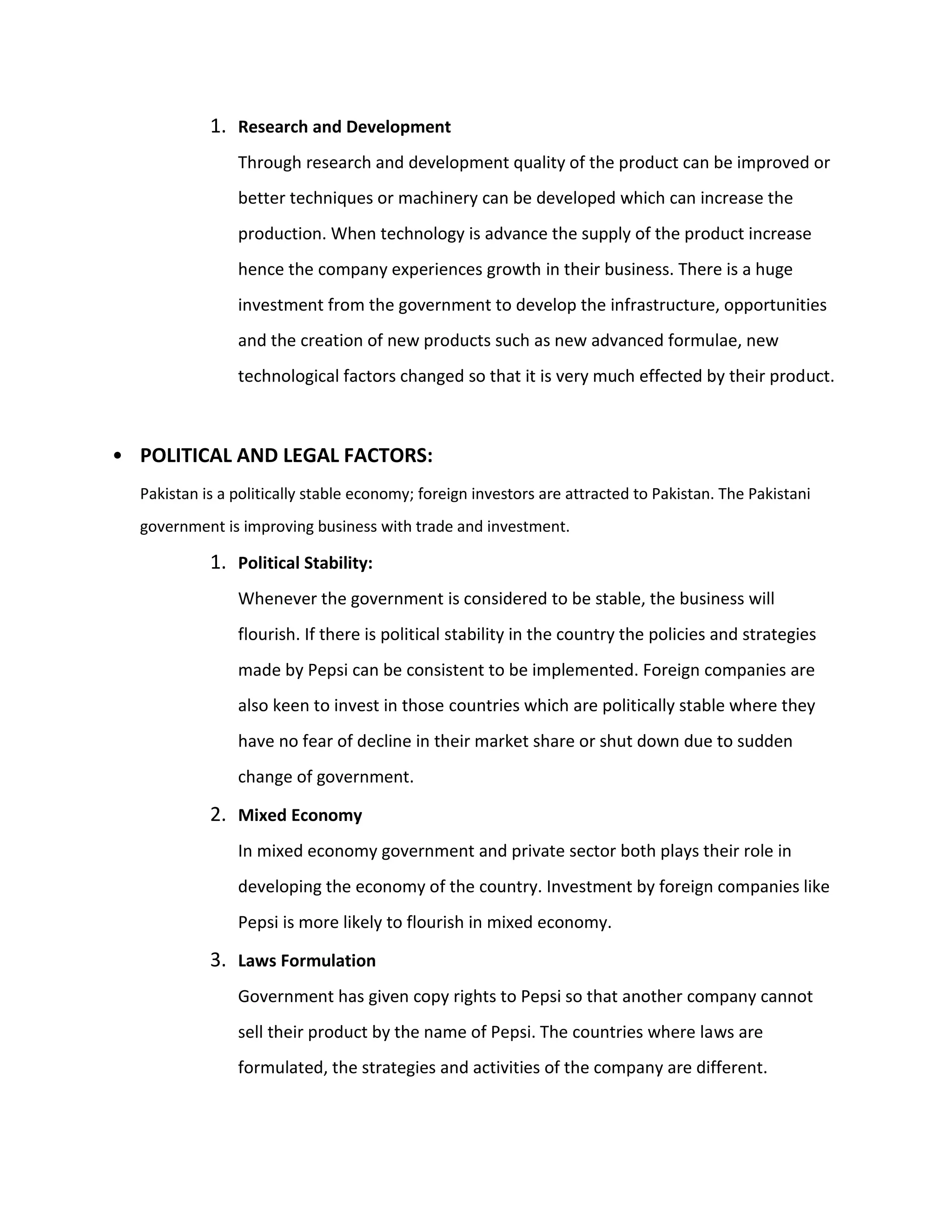 Macro analysis of pepsi by Alina Baber | DOCX