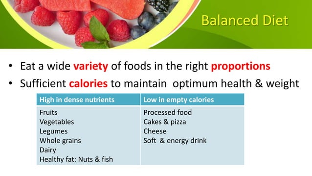 macronutrients and micronutrients - balanced diet | PPT
