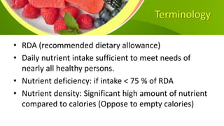 macronutrients and micronutrients - balanced diet | PPT